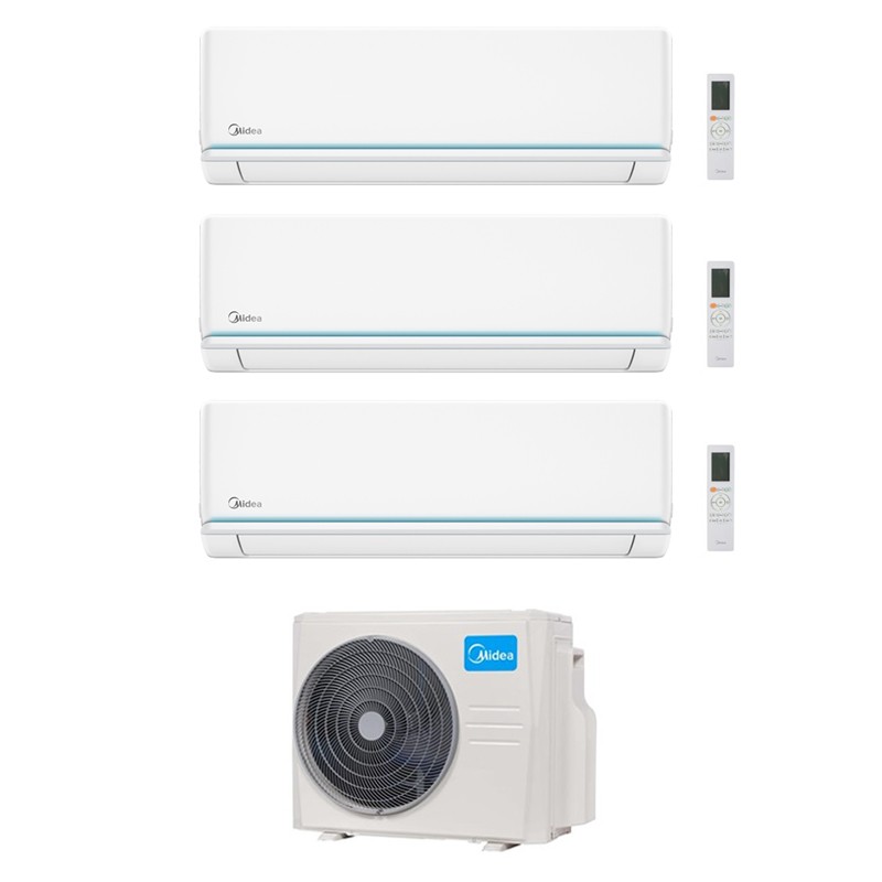 CONDIZIONATORE MIDEA TRIAL SPLIT EVOLUTION 9000+9000+12000 BTU INVERTER ...