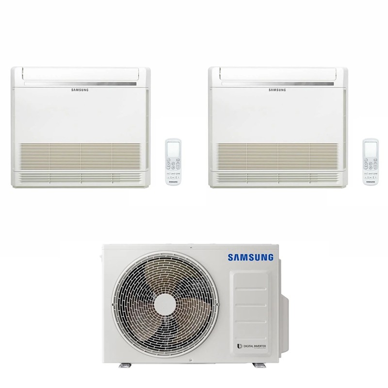 CONDIZIONATORE SAMSUNG DUAL SPLIT CONSOLE A PAVIMENTO 9000+9000 BTU ...