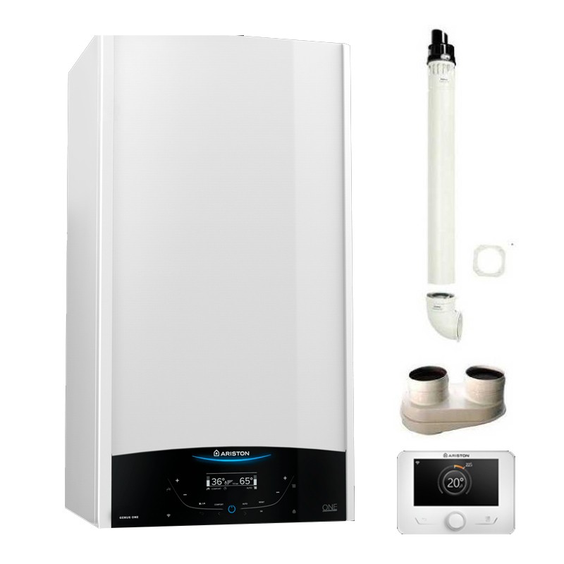 CALDAIA BAXI DUO-TEC COMPACT E 24 KW A CONDENSAZIONE CAMERA STAGNA METANO/GPL A7722082 + KIT ...