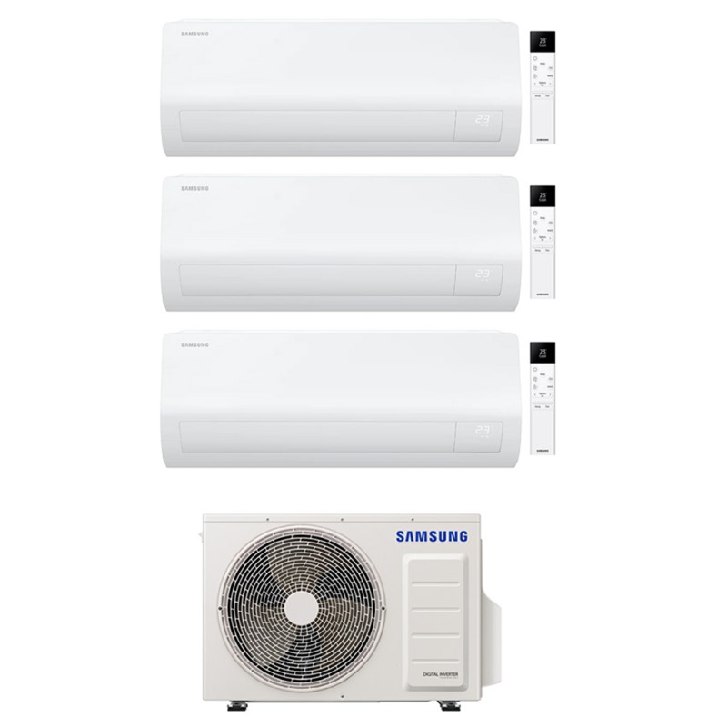 CONDIZIONATORE SAMSUNG TRIAL SPLIT CEBU S2 7000+7000+7000 BTU WIFI INVERTER AJ052TXJ3KG/EU A ...